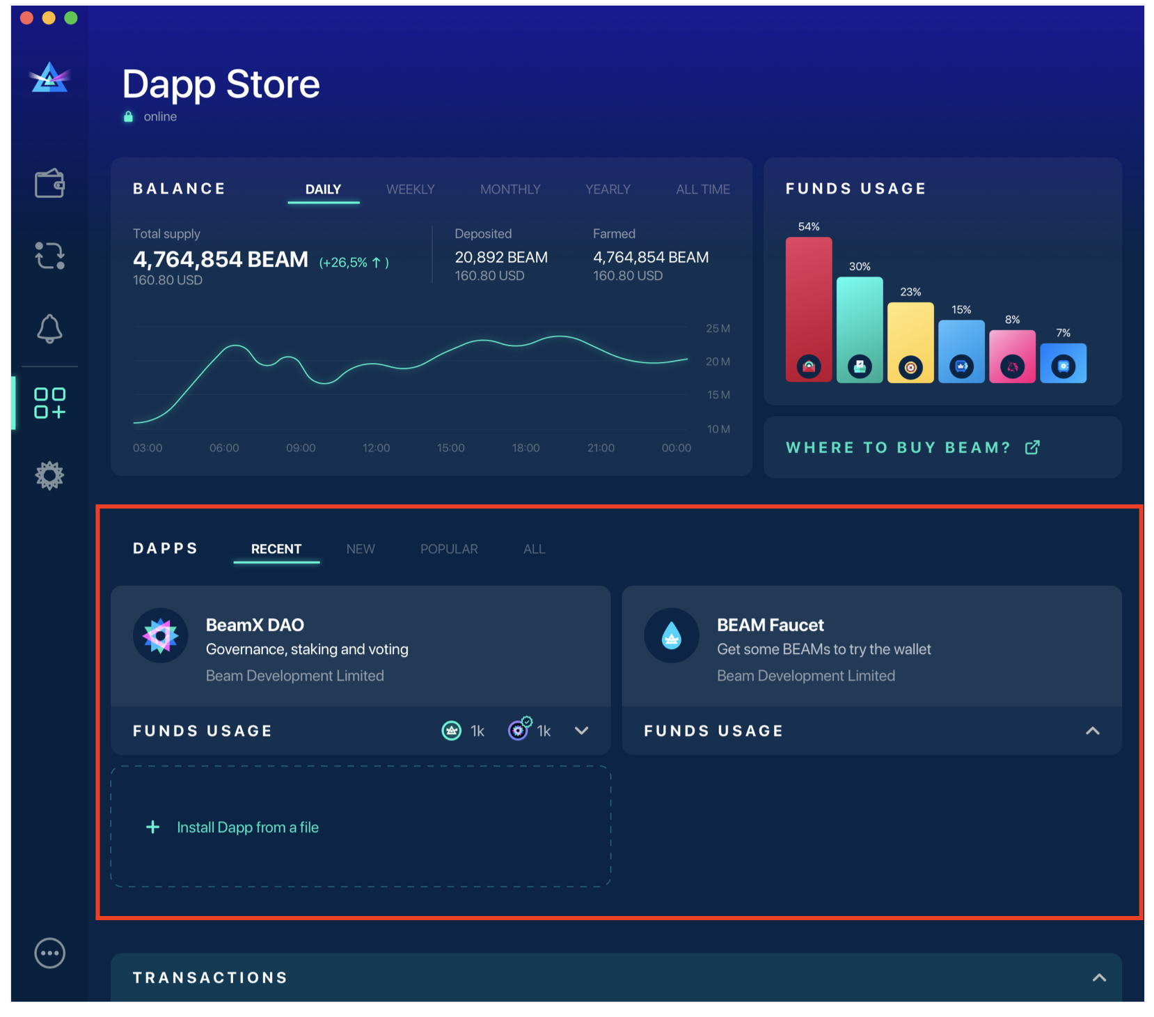 Dapp Store screen. Dapps section · Issue #840 · BeamMW/beam-ui · GitHub