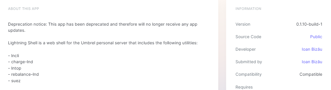 Lightning Shell 0.1.10-build-1 deprecated · Issue #601 · getumbrel/umbrel-apps · GitHub