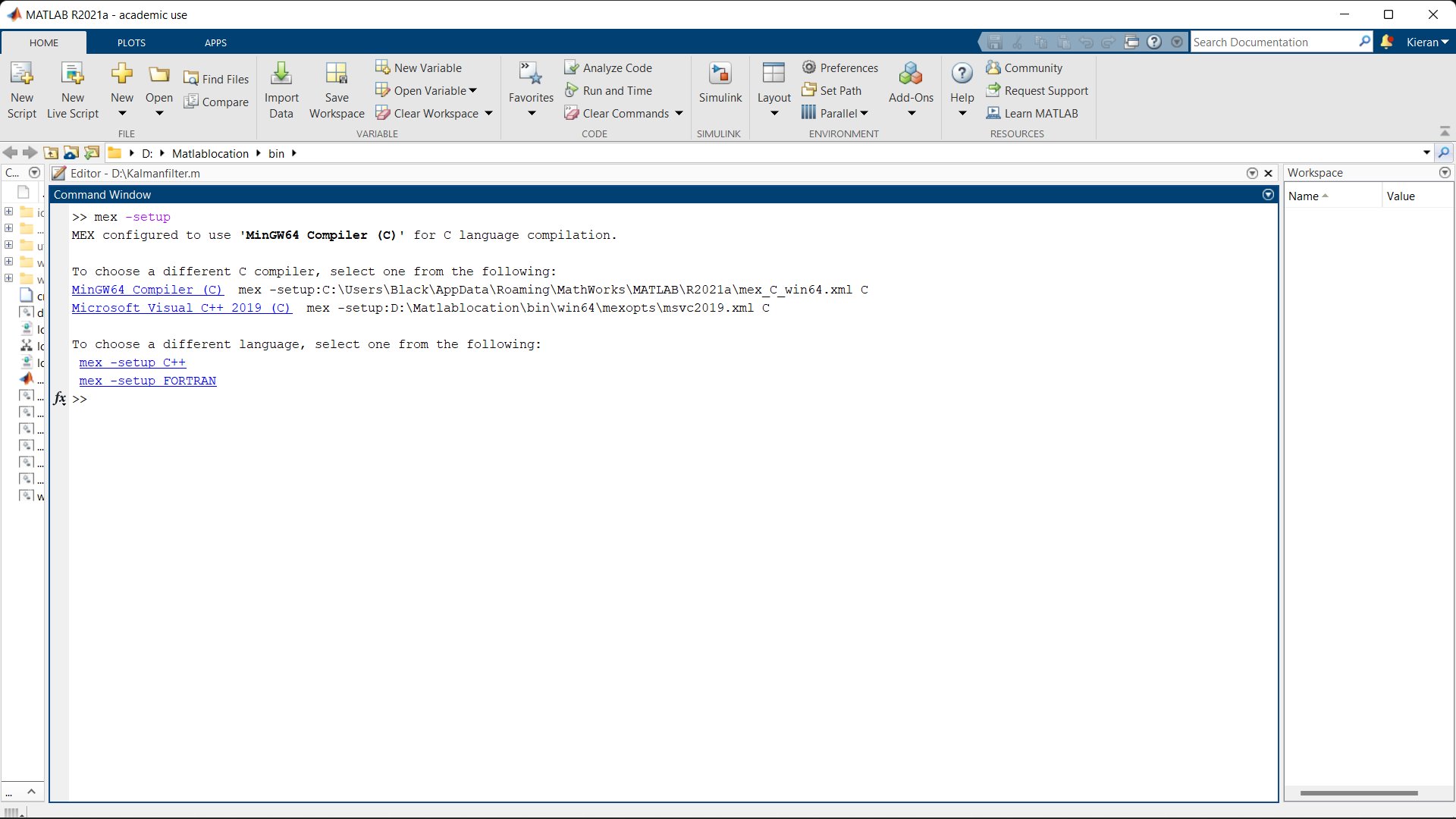 Webots integrated with matlab is not working. Nothing happens and eventually closes. · Issue ...