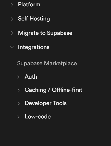 docs: 2nd level nav arrows status change incorrect · Issue #10628 · supabase/supabase · GitHub