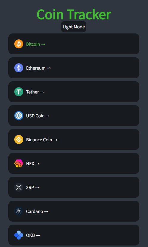 GitHub - singsoong/CoinTracker: TS, React, react-query, recoil을 활용하여 코인 가격 모니터링