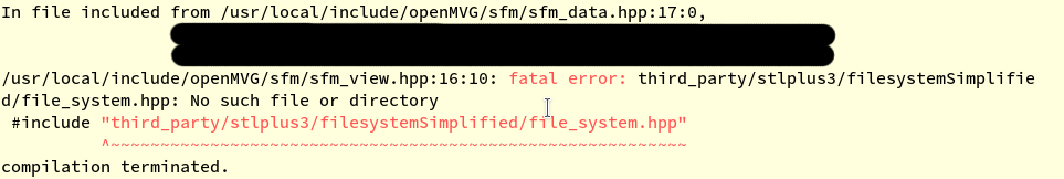 Build error including "sfm_data.hpp" while using openMVG as thirdparty library. · Issue #1092 ...
