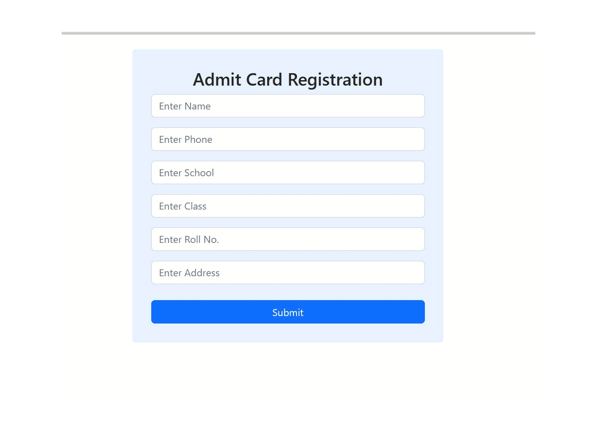 GitHub - SaikumarPole/AdmitCard-React-Node-Express-MySQL: A small admit ...