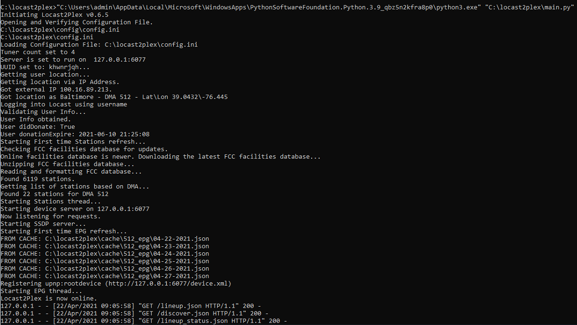 No Channels Found/Channel Scan Error · tgorgdotcom locast2plex · Discussion #252 · GitHub