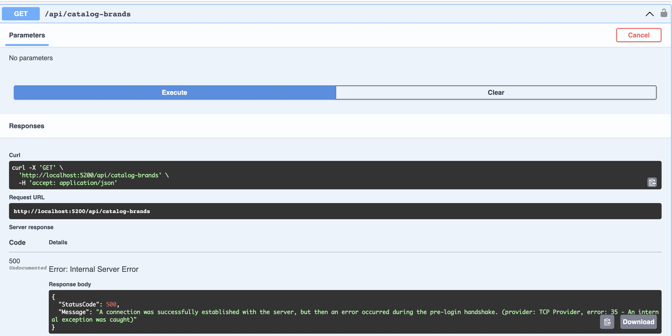public api get catalog brands throws error · Issue #894 · dotnet-architecture/eShopOnWeb · GitHub