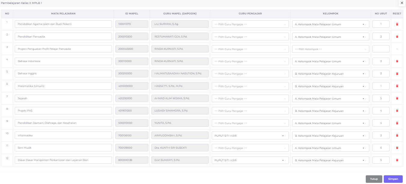 Di Cetak RAPOR kelas X tampil Mapel Pilihan kls XI · Issue #128 · eraporsmk/erapor6 · GitHub