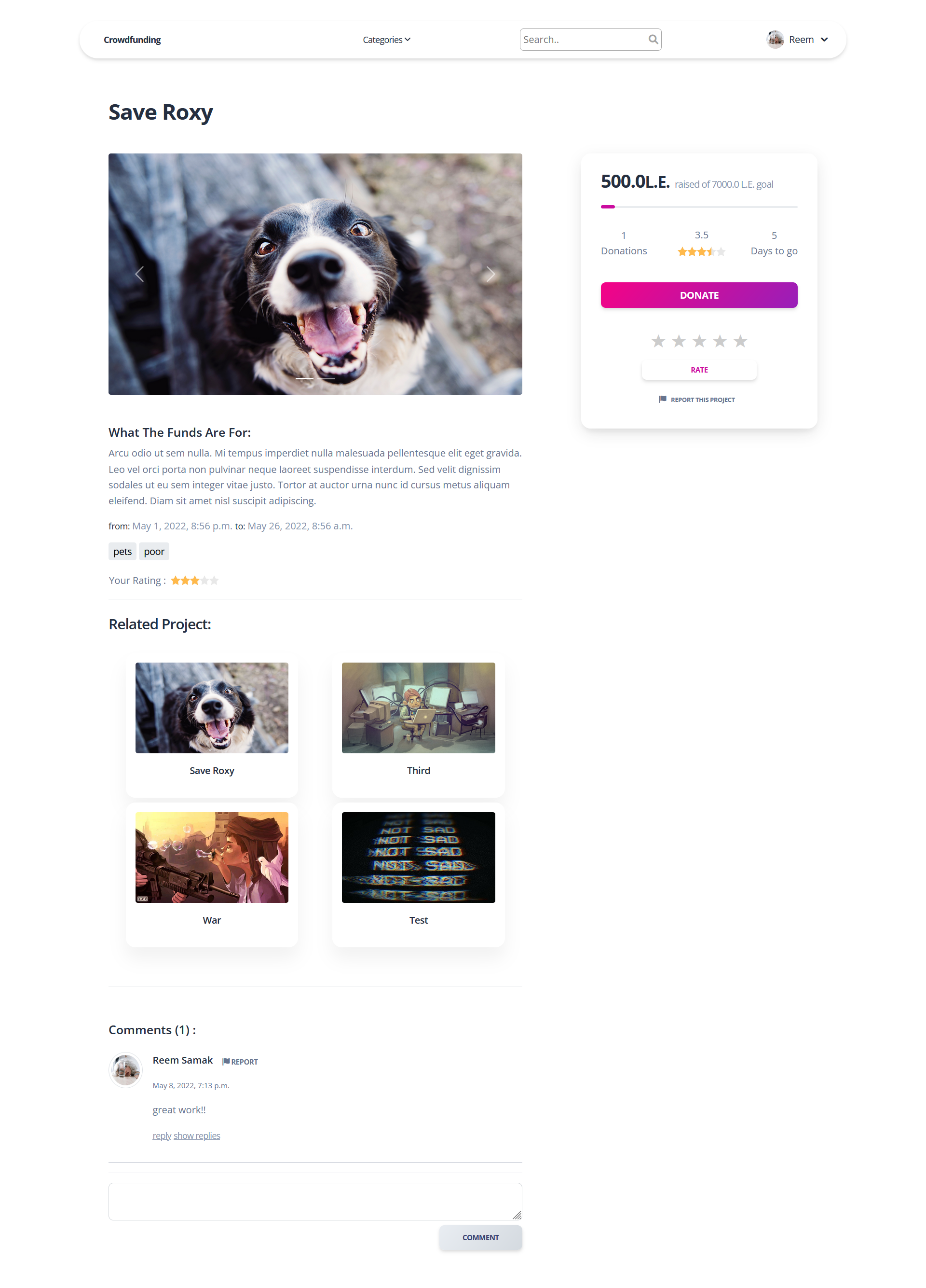 Github Reemadelsamak Crowdfunding App Crowdfunding Web App Using Django Framework