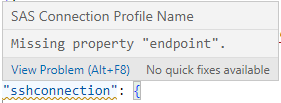 Missing Property "Endpoint" on ssh connection profile · Issue #151 · sassoftware/vscode-sas ...