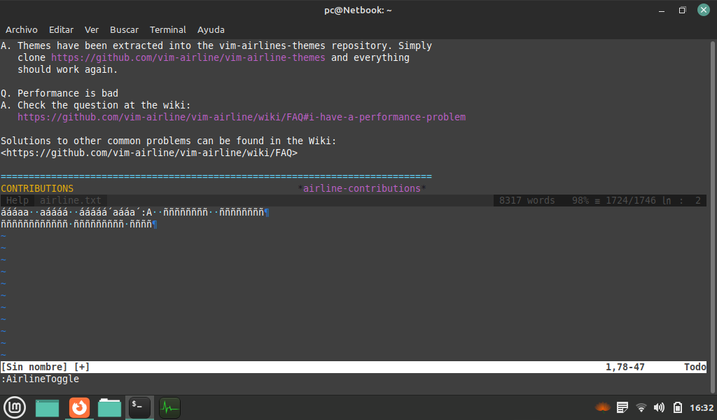 (Solved by Me) ruler is not showed in Airline, but it is necessary. · Issue #2623 · vim-airline ...