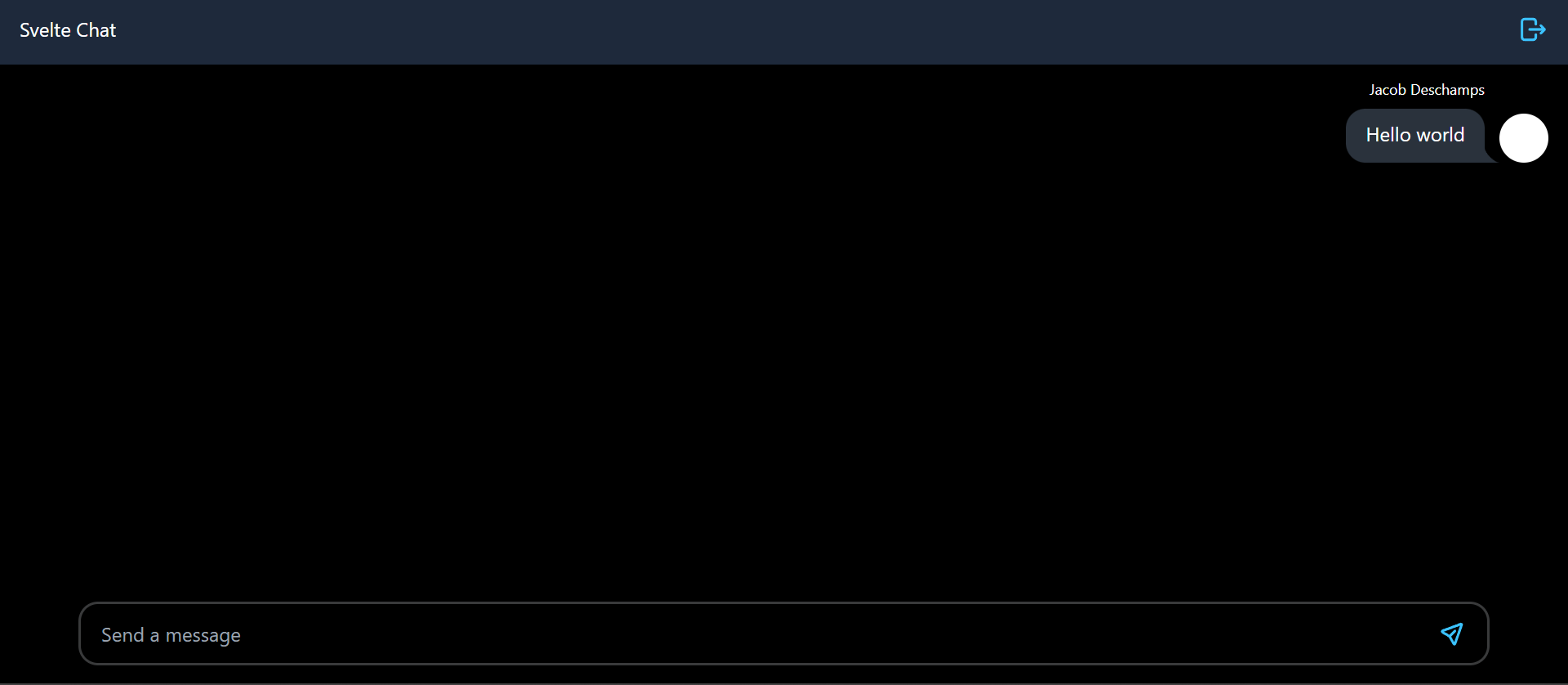 GitHub - jacobdeschamps5/svelte-chat: Chat application created with ... GitHub - jacobdeschamps5/svelte-chat: Chat application created with ...