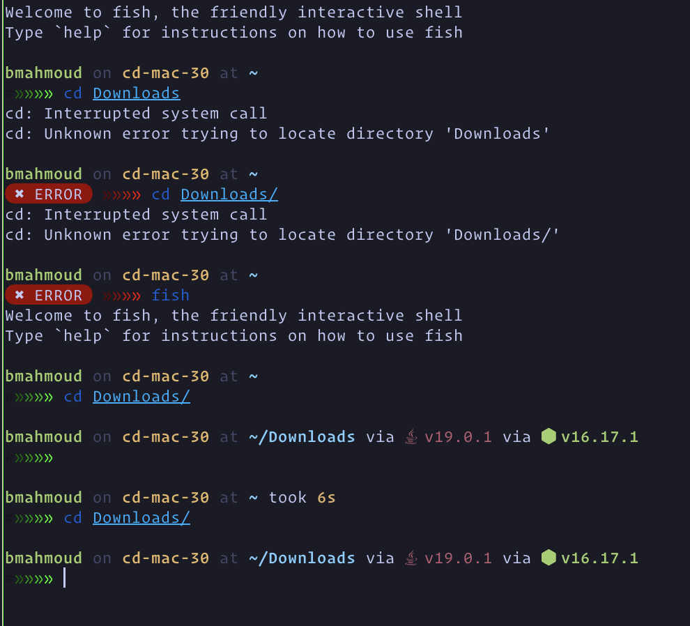 [macOS] Unable to go into Downloads folder · Issue #9466 · fish-shell/fish-shell · GitHub