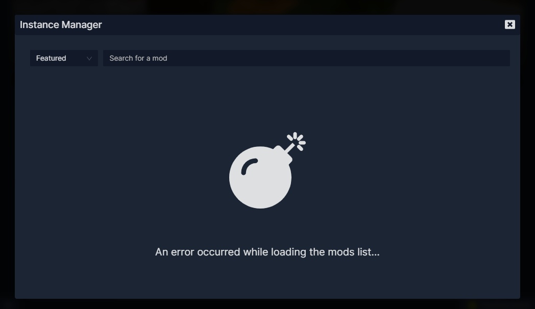Crashing when searching for mods · Issue #956 · gorilla-devs/GDLauncher · GitHub