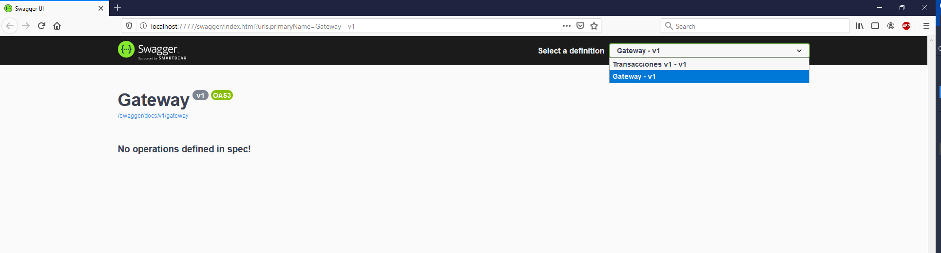 Help with "No operations defined in spec!" · Issue #100 · Burgyn/MMLib.SwaggerForOcelot · GitHub