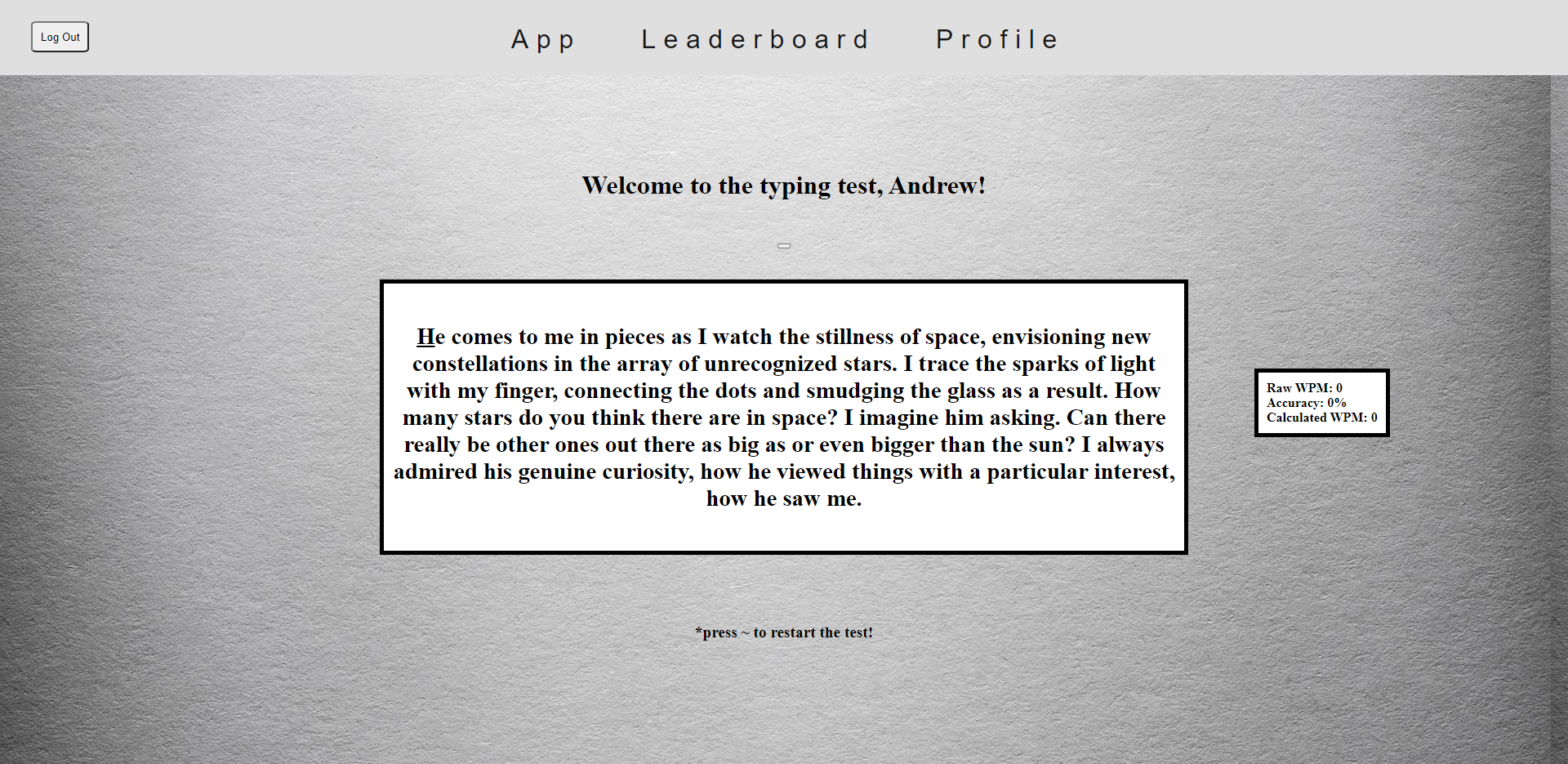 GitHub - Andrewk311/Typing-Test