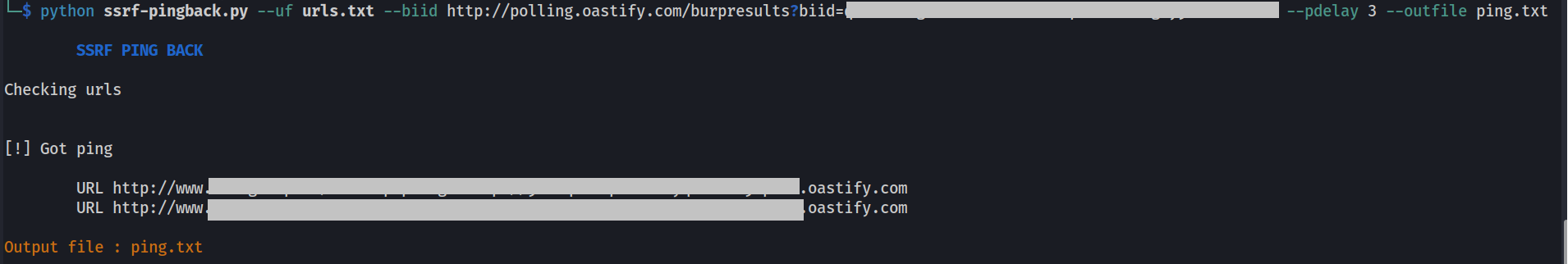 GitHub - bineeg/ssrf-pingback: Python script to check SSRF pingback