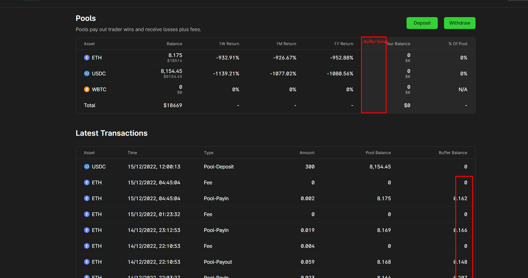 Display pool buffer amount · Issue #20 · capofficial/client · GitHub