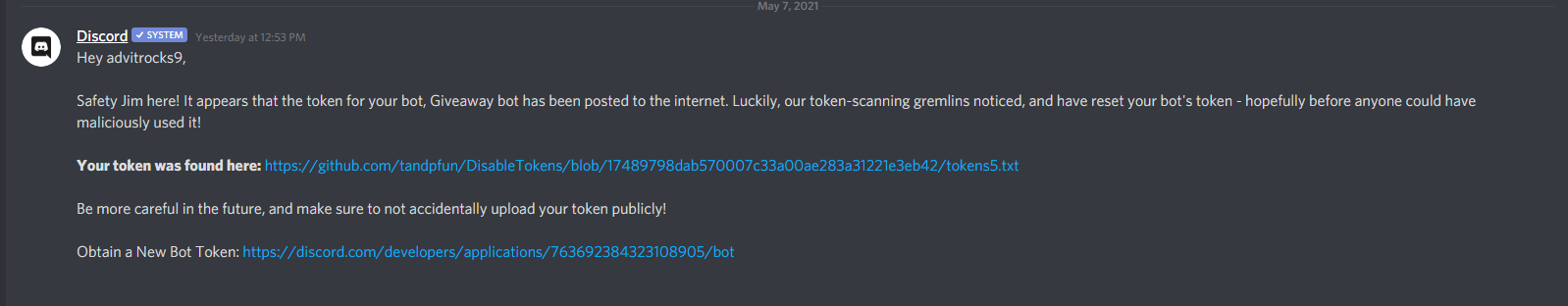 ty · Issue #5 · tandpfun/DisableTokens · GitHub