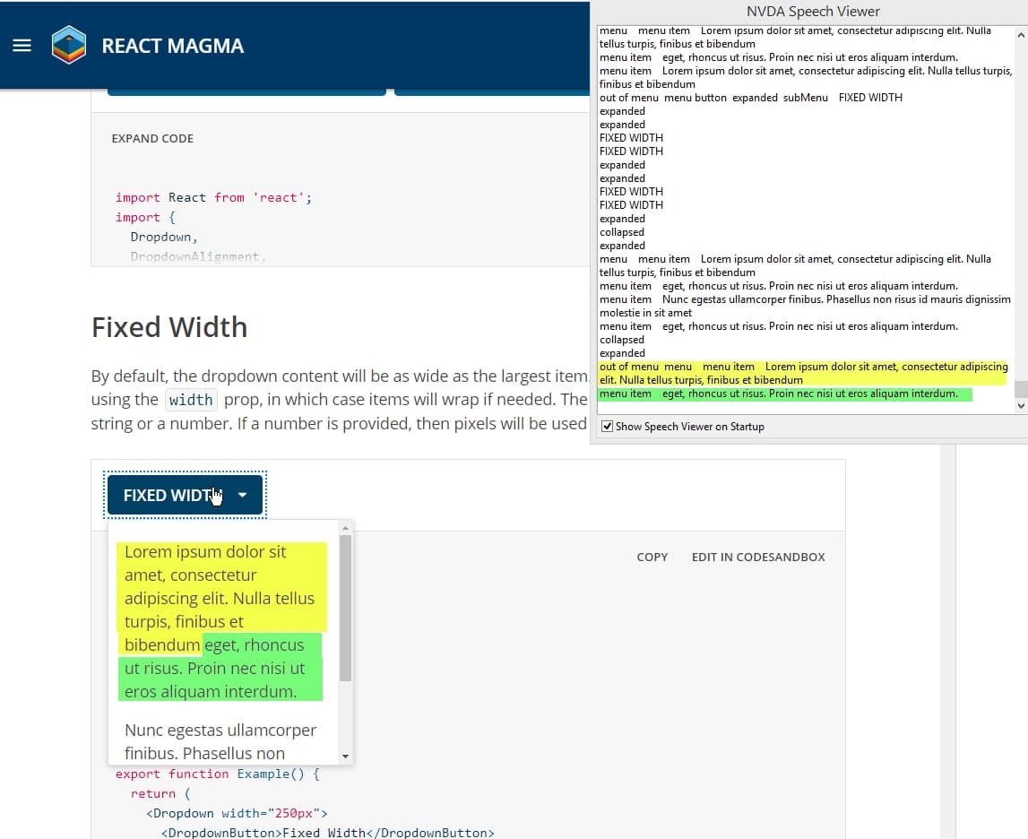 A11y: Long value of a dropdown menu item is read as 2 menu items by screen reader · Issue #296 ...