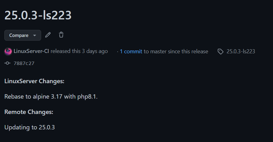 [bug] Image Contains Php Version Too High For Nextcloud Version · Issue 289 · Linuxserver