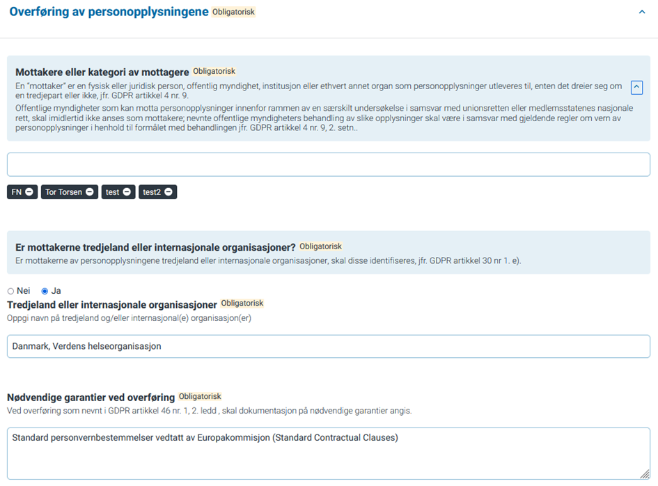Gjennomgang case Behandlingsoversikt Schrems II · Issue #182 · Altinn ...