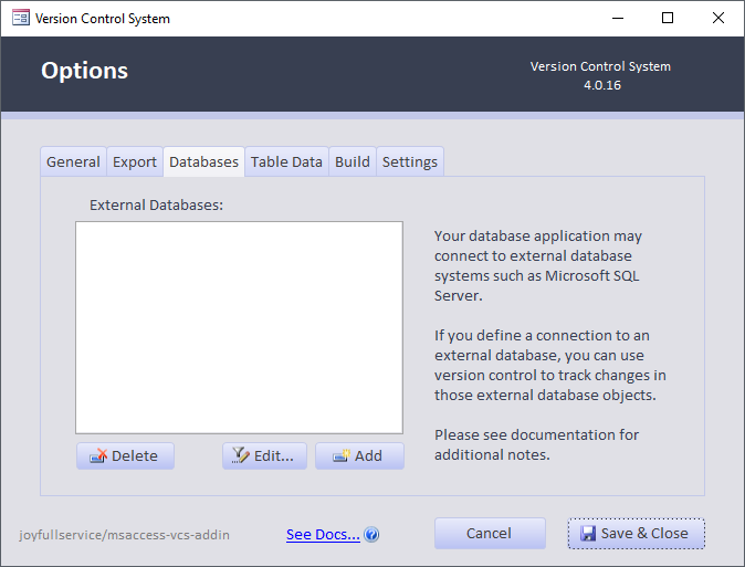 Tracking changes in related external database systems · Issue #415 · joyfullservice/msaccess-vcs ...