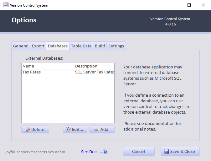 Tracking changes in related external database systems · Issue #415 · joyfullservice/msaccess-vcs ...