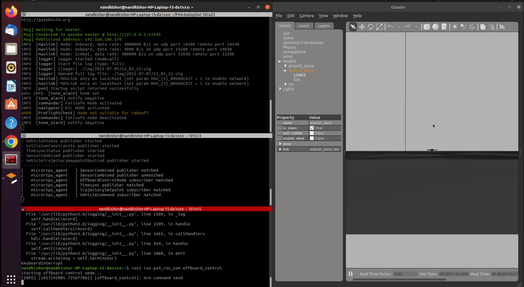 Not able to take off from offboard control mode (failsafe mode ...