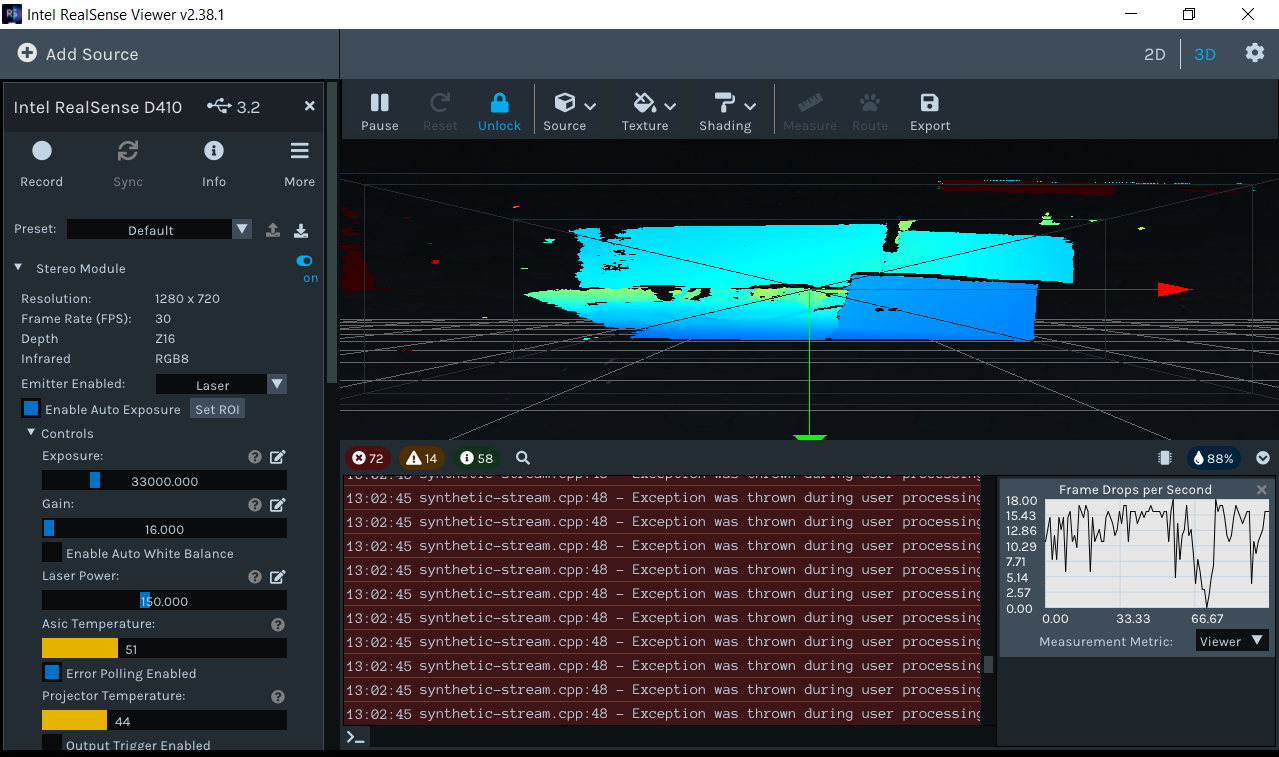 depth values unstable(inaccurate) and drop of frames with D410 c# · Issue #8216 · IntelRealSense ...