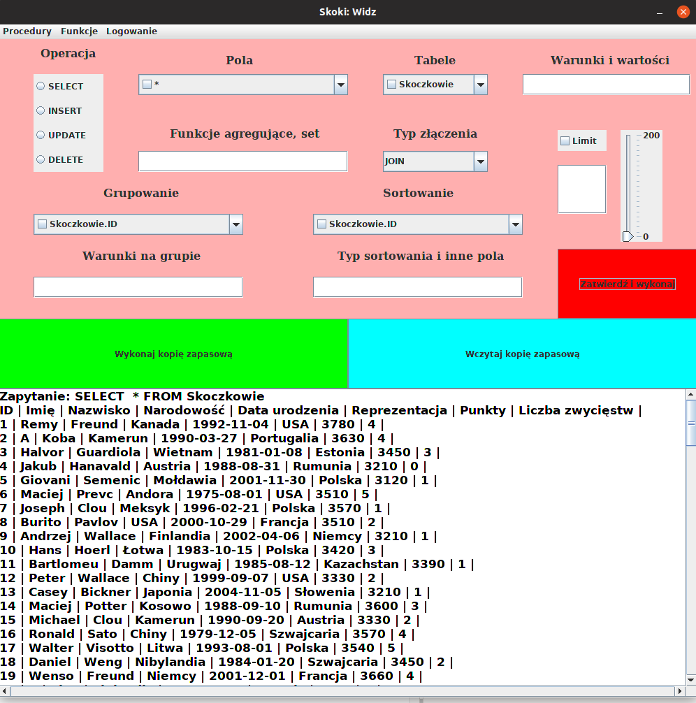 GitHub - Cheta2000/SkiJumping: GUI to operate with database which ...