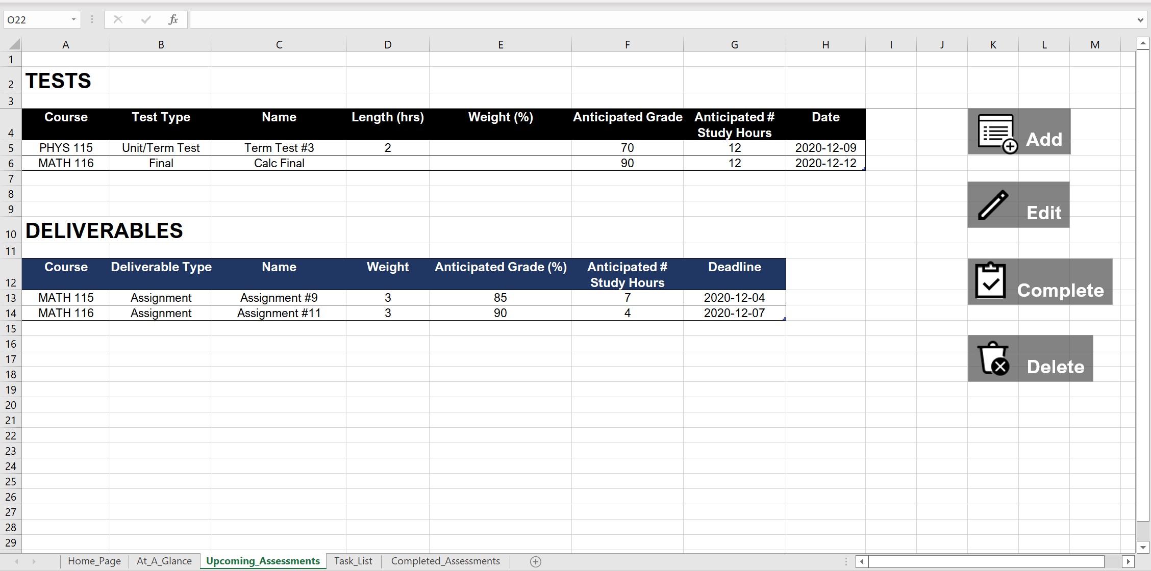 GitHub - lmtroper/personal-school-management-tool: An Excel tool ...