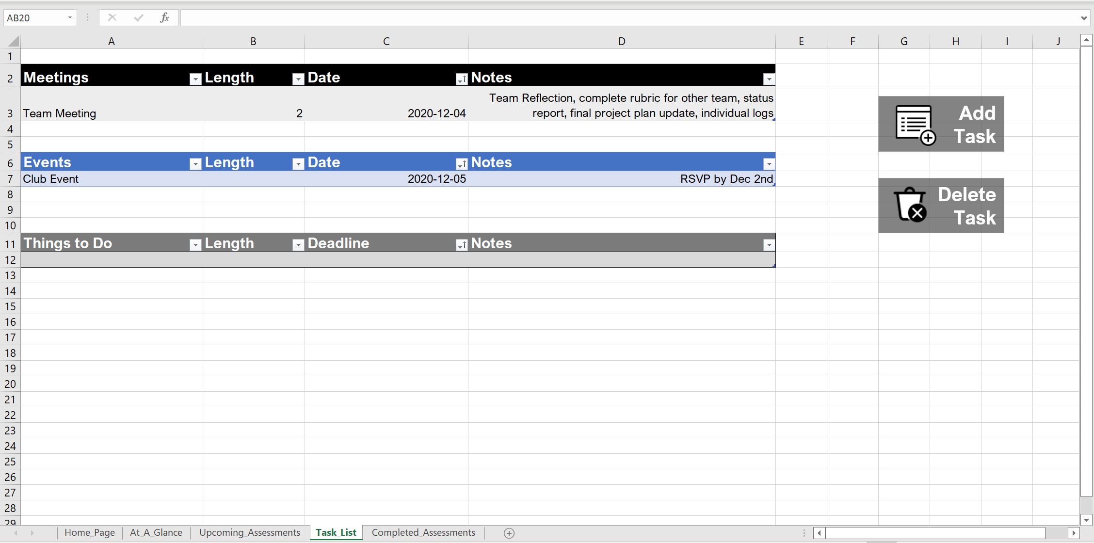 GitHub - lmtroper/personal-school-management-tool: An Excel tool ...