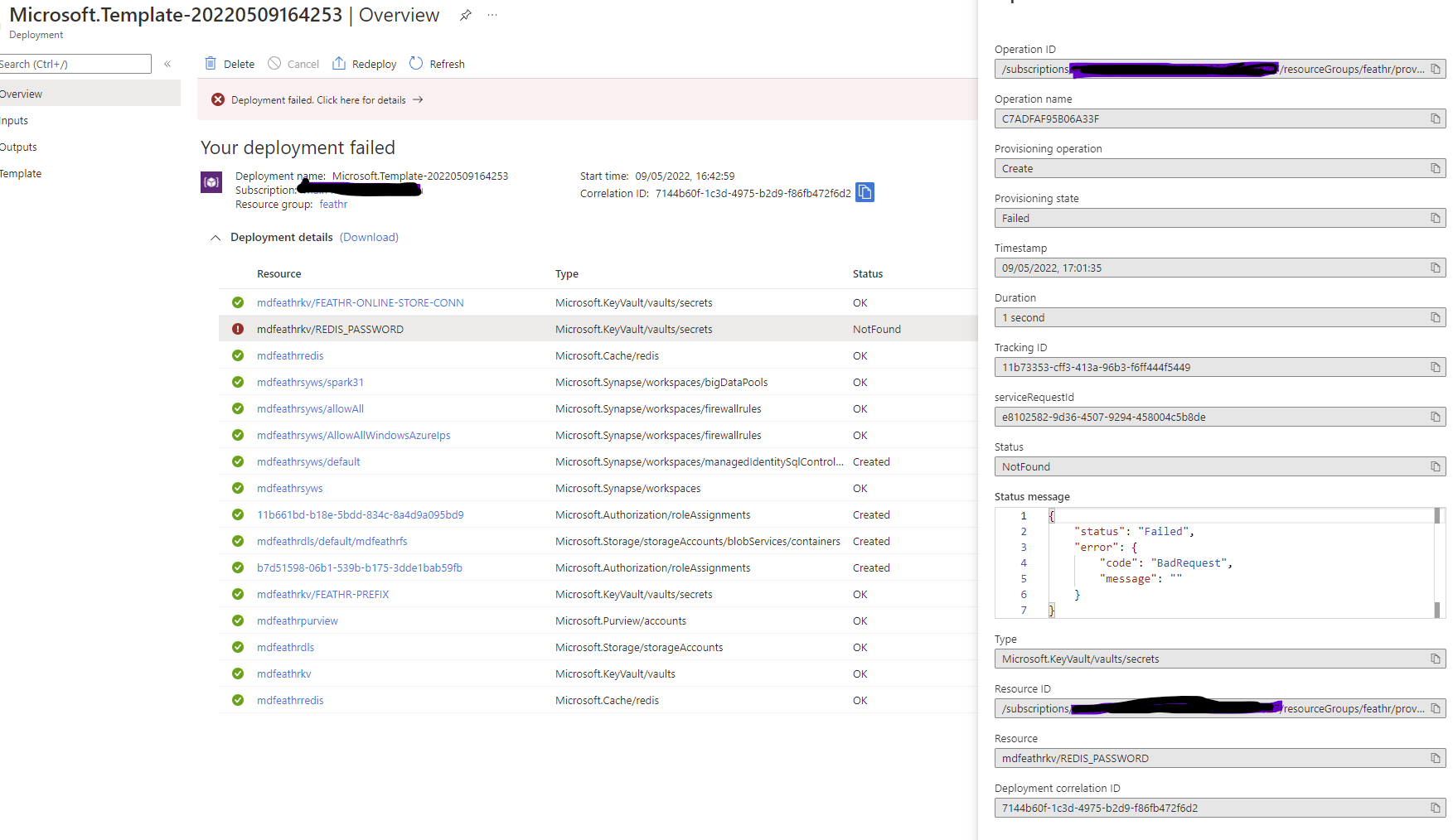 Deployment Failed At Redispassword Step See Image · Issue 238 · Feathr Aifeathr · Github