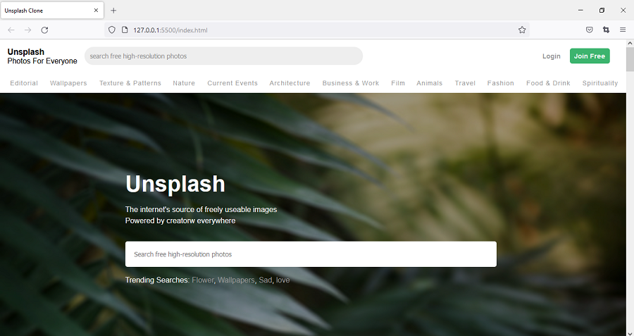 GitHub - Sulagna-Dutta-Roy/Unsplash-Clone