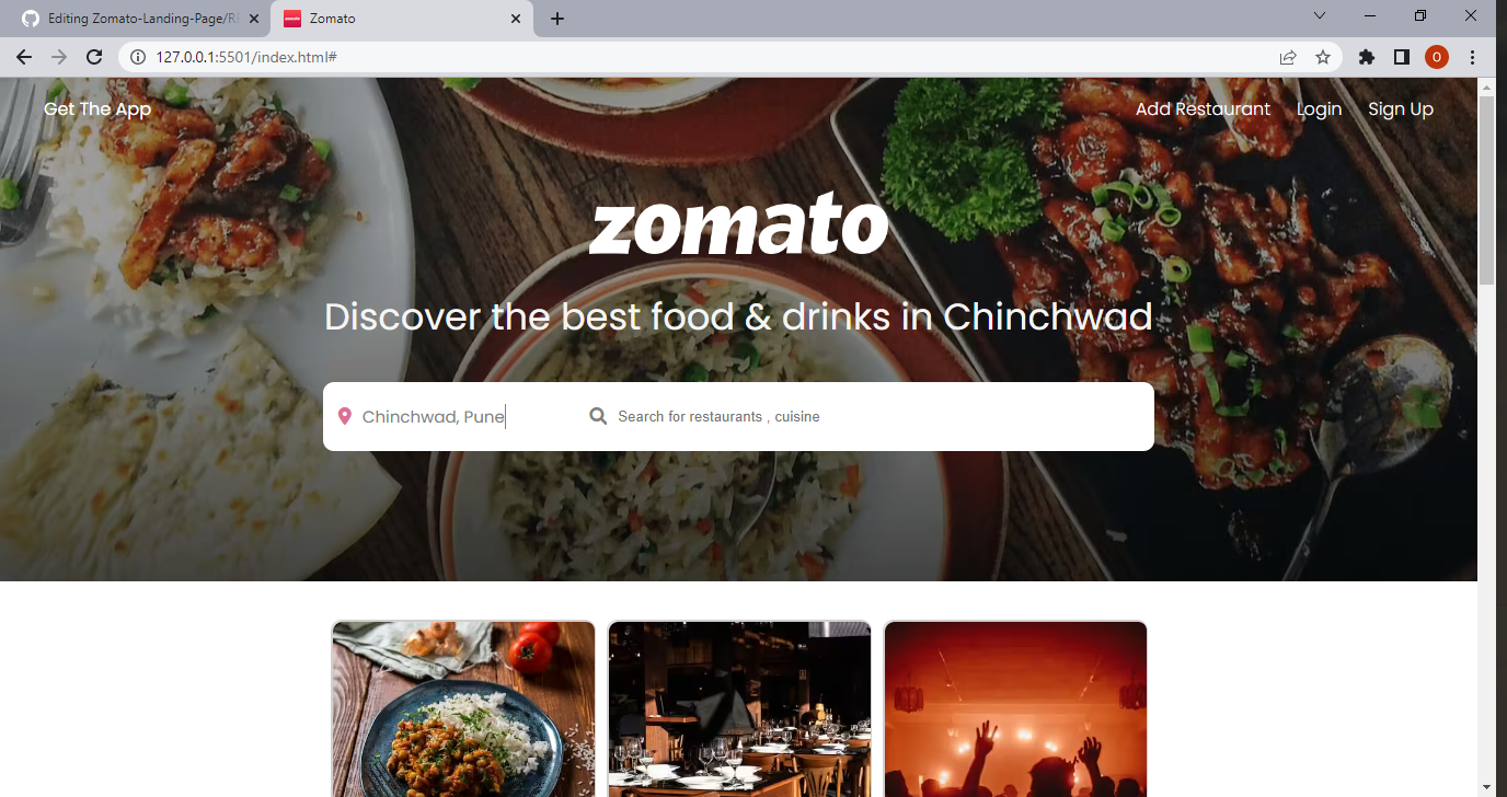 GitHub - omkar-patil25/Zomato-Landing-Page