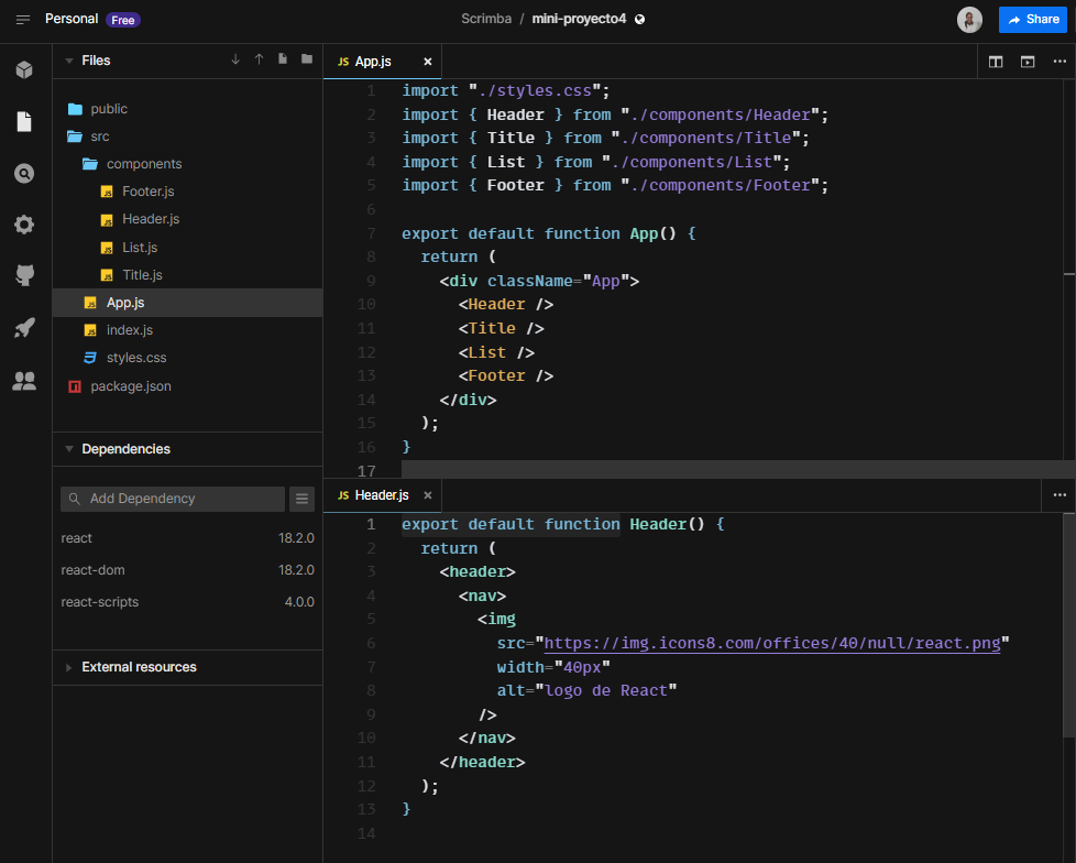 GitHub - eugenia1984/scrimba-project1: Pagina estática en React, como practica del curso de Scrimba