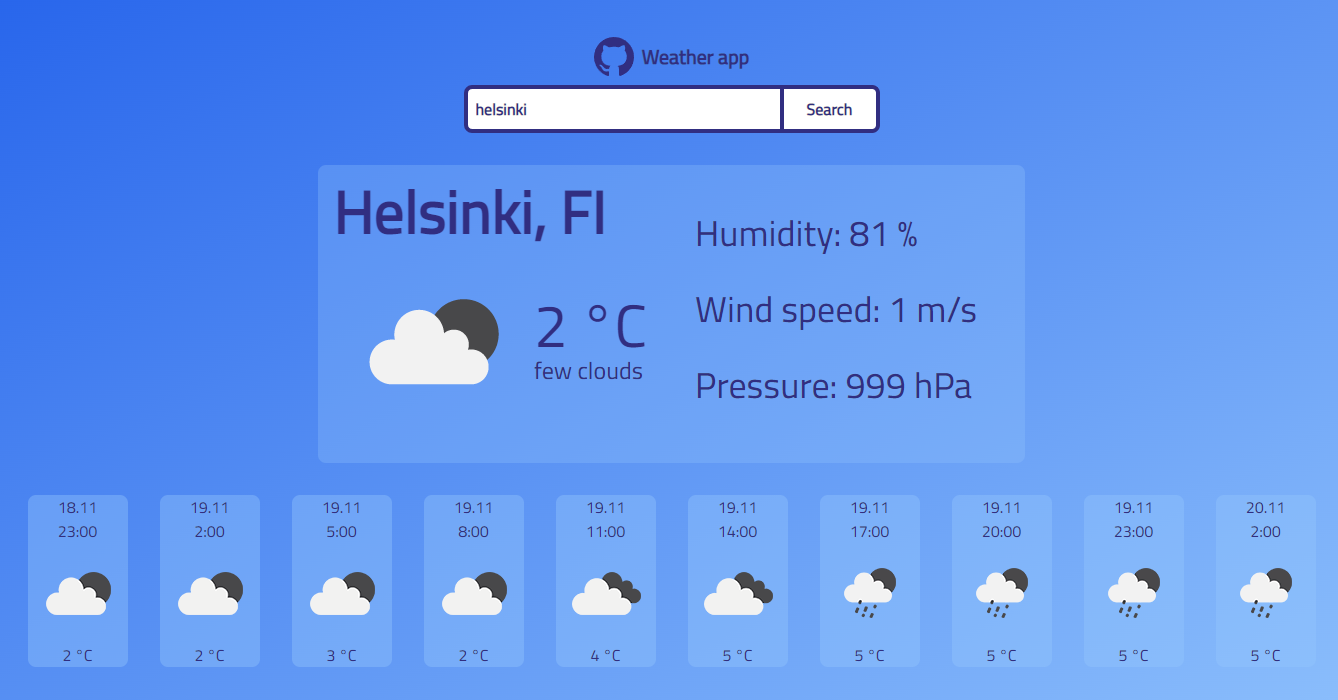 GitHub - ToukoJouko/simple-react-weatherapp: Simple weatherapp made with react and tailwind css.
