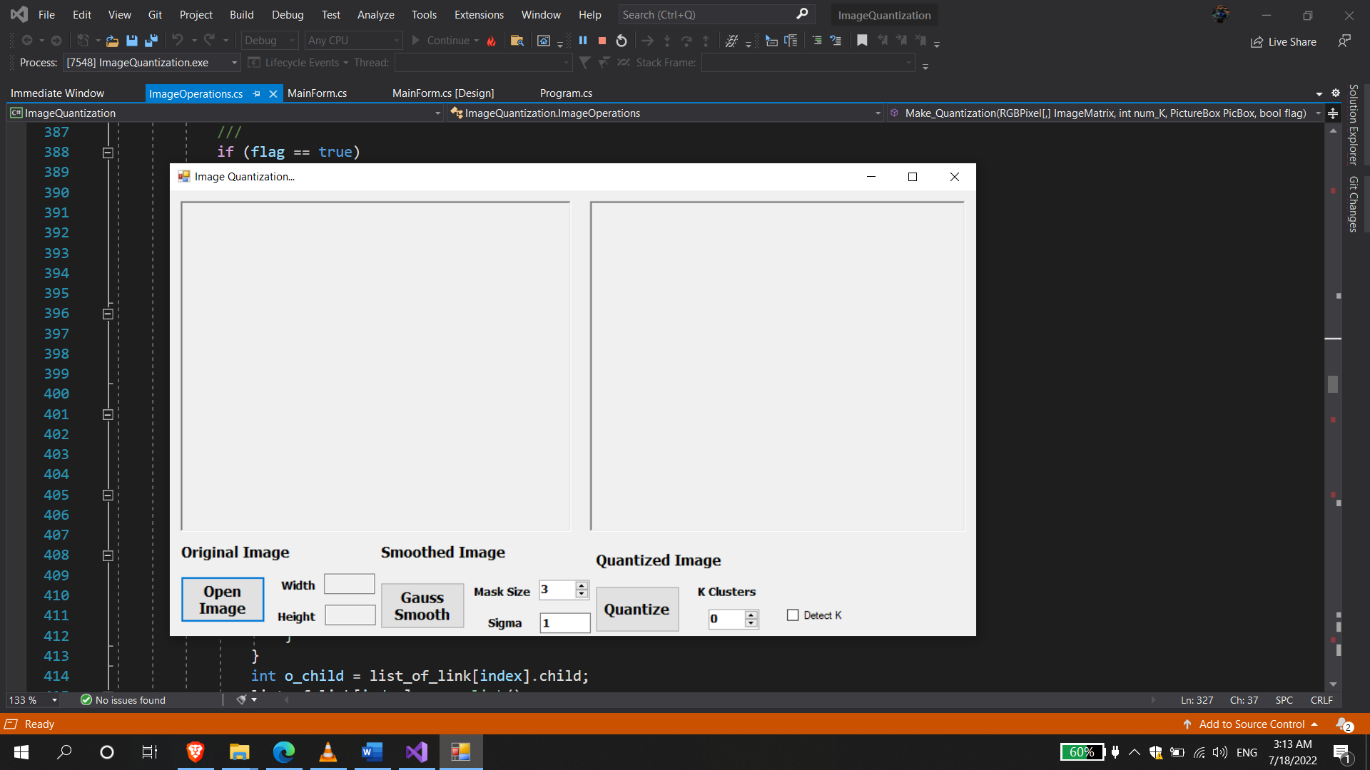 GitHub - EssamSheriff/Image-Quantization-Project: The idea of color quantization is to reduce ...