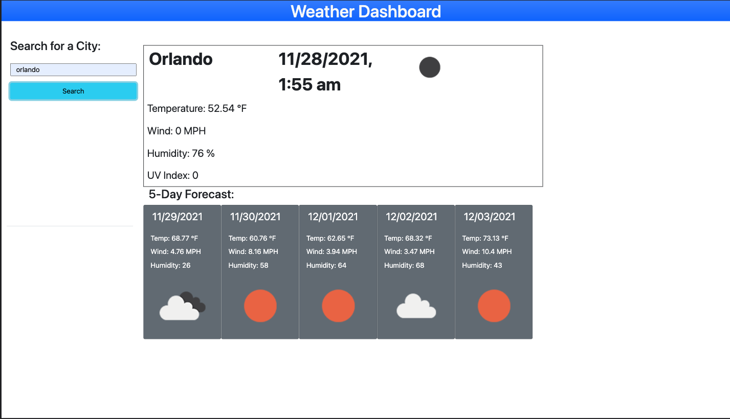 GitHub - ChauDeveloper/weather-dashboard