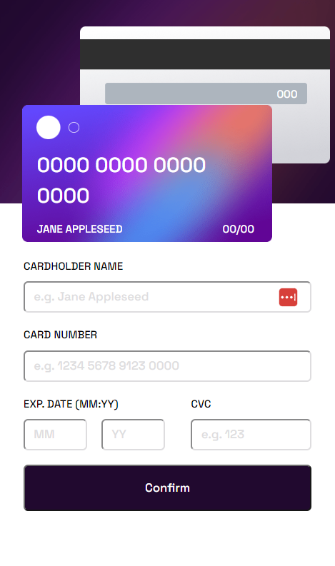 GitHub - Robertron624/interactive-card-details-form
