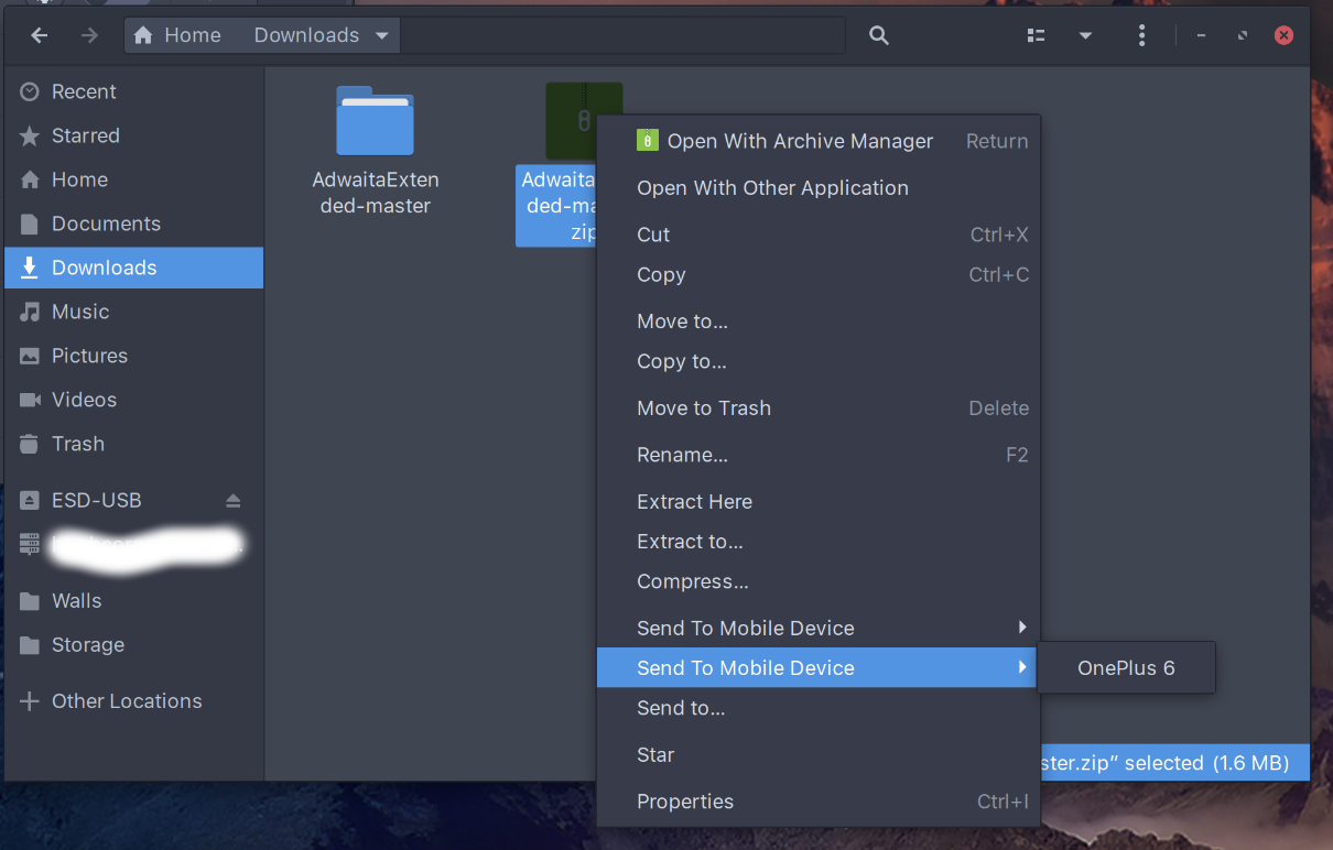 Bug Duplicate Context Menu Entries Appear For A Single Mobile Device · Issue 1019 · Gsconnect 