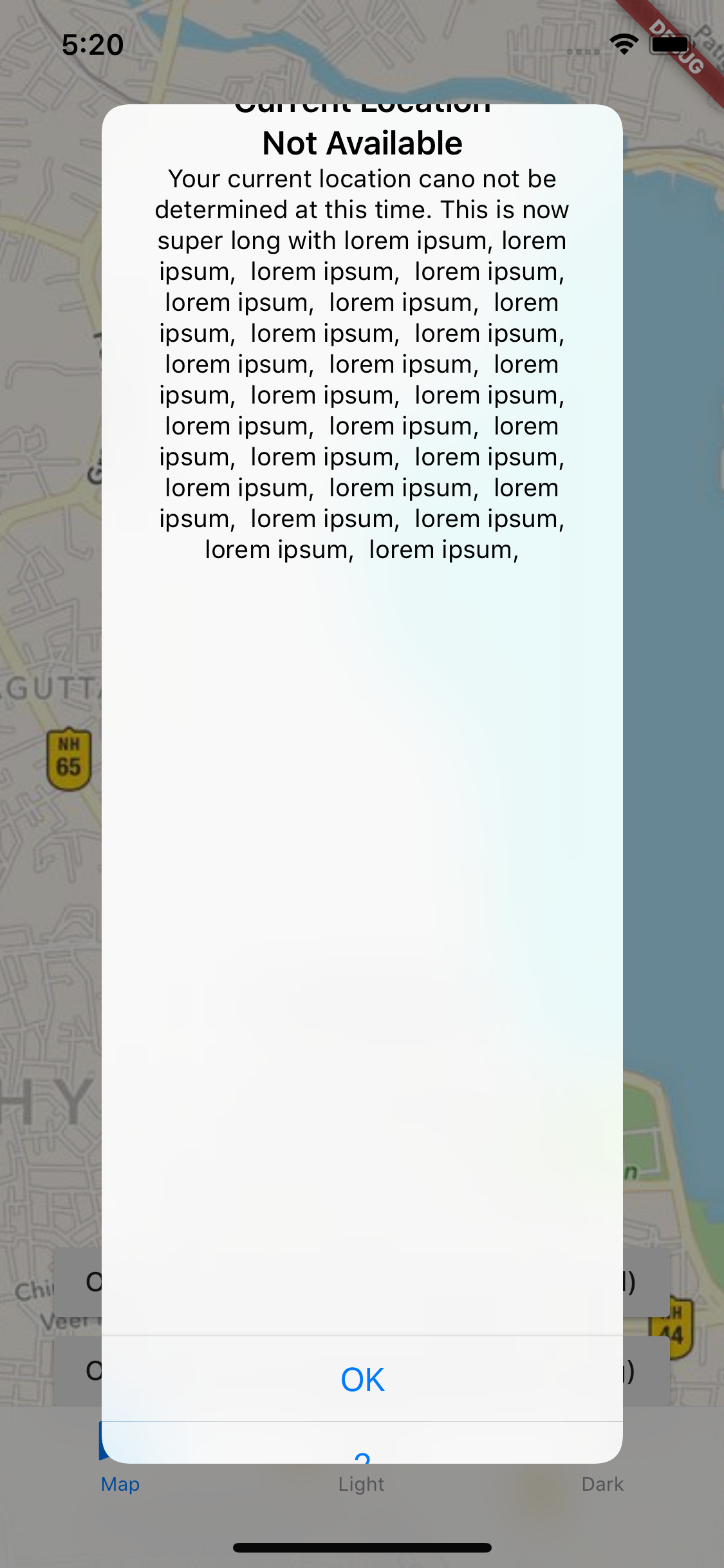 Cupertino dialogs should have a blur and opaqueness that approximates ...