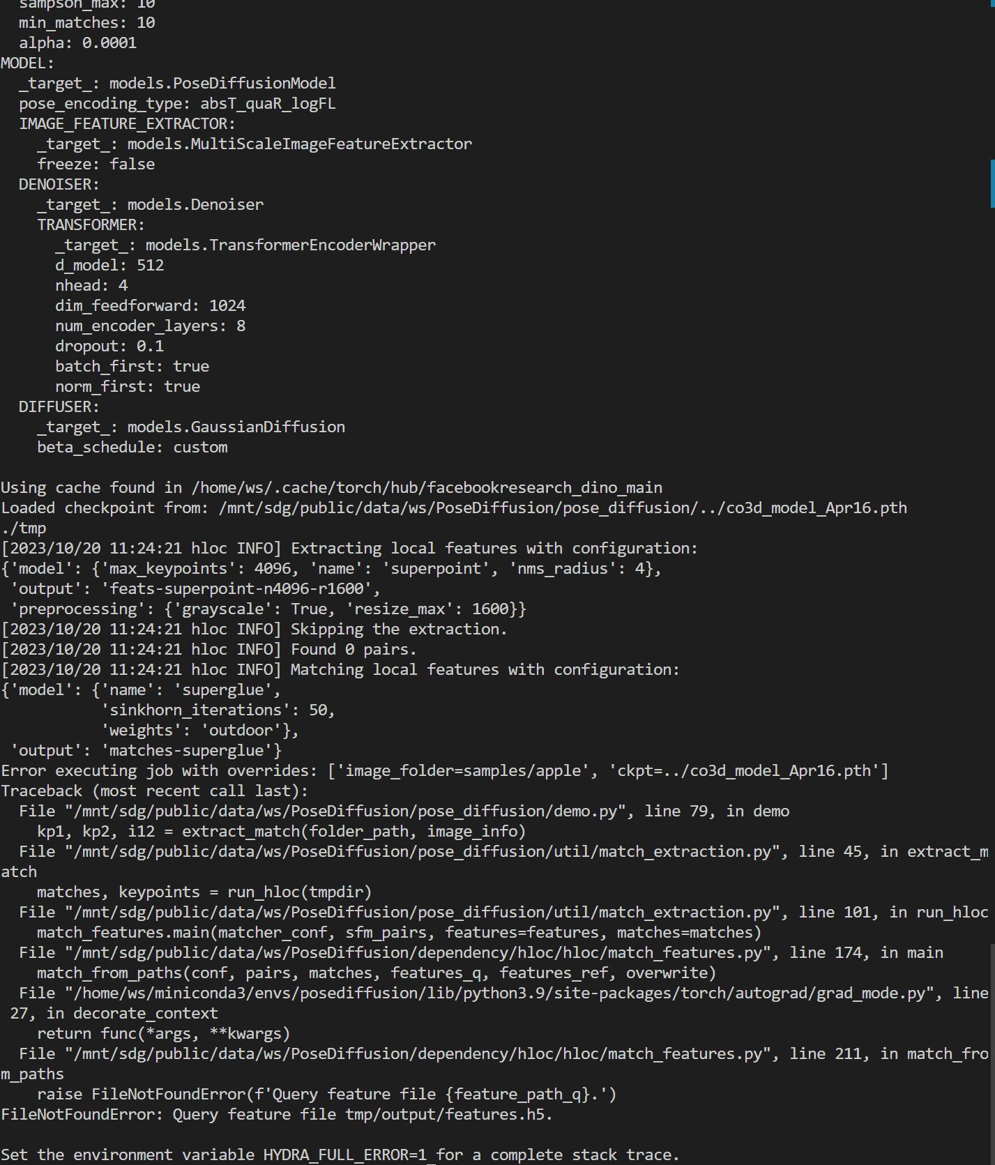 Errors when running the demo · Issue #18 · facebookresearch/PoseDiffusion · GitHub
