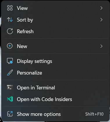 "Open with Code Insiders" doesn't show up in Context Menu · Issue ...