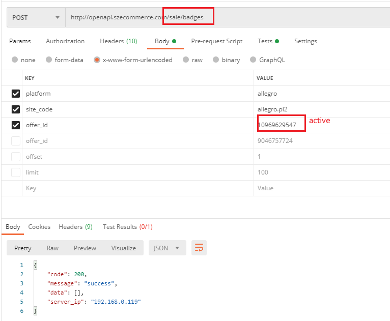 Platform badge interface returns empty data · Issue #5172 · allegro/allegro-api · GitHub