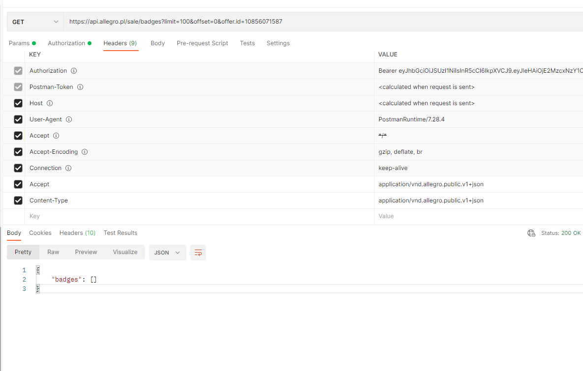 Platform Badge Interface Returns Empty Data · Issue 5172 · Allegroallegro Api · Github