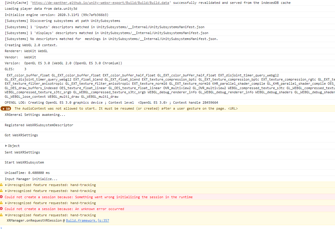 HTC Vive Focus 3 on PC has general WebXR Browser/OpenXR issues (not related to WebXR Export ...