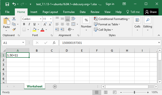PHP 7.1: Numbers shown with scientific notation even if explicitely formatted as text · Issue ...
