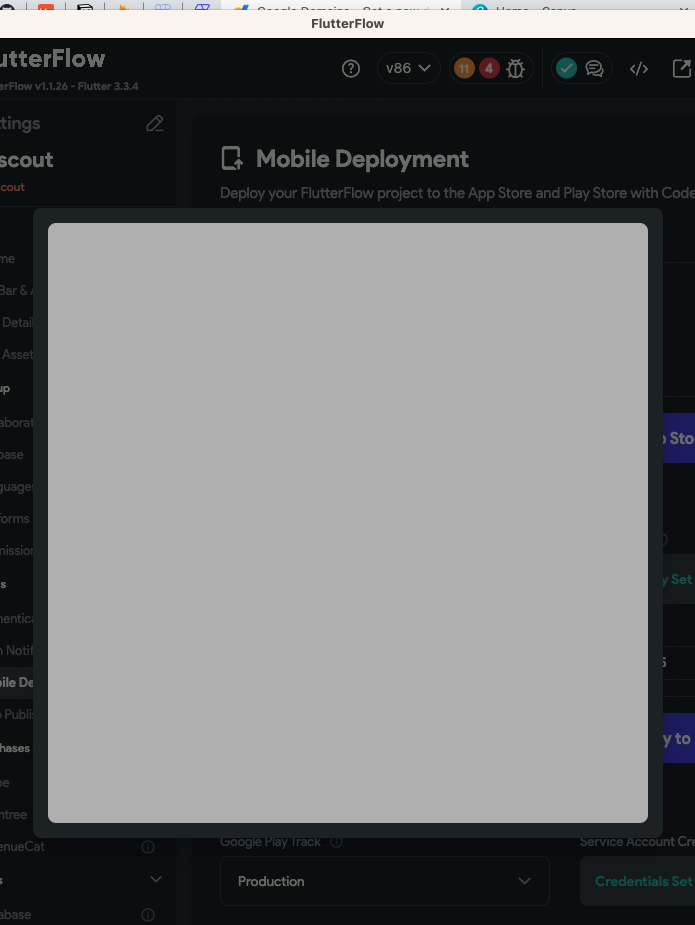 Deployment Logs Gray Screen in Flutterflow Mac App · Issue #259 · FlutterFlow/flutterflow-issues ...