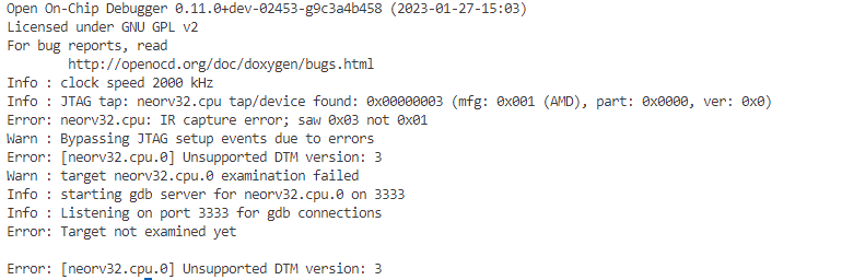 JTAG Scan chain interrogation failed: all ones · Issue #688 · stnolting/neorv32 · GitHub