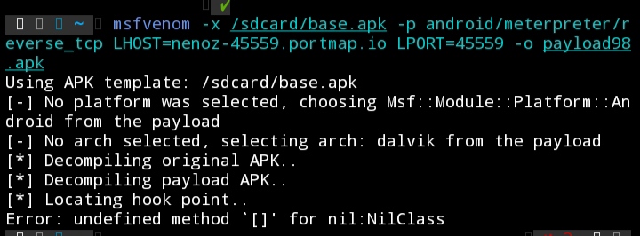 Error: undefined method `[]' for nil:NilClass · Issue #145 · gushmazuko/metasploit_in_termux ...